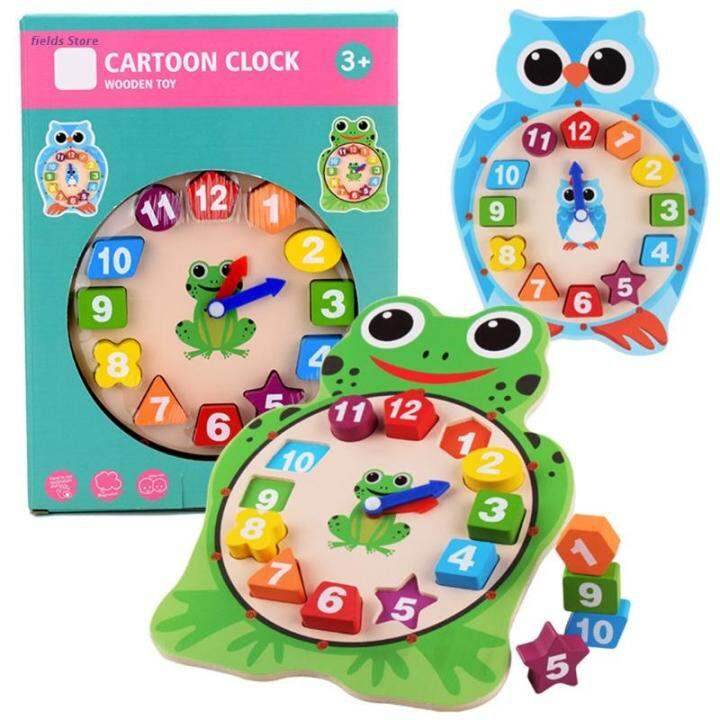 Student Learning Clock For Kids Telling Time Teaching Clock Wooden ...