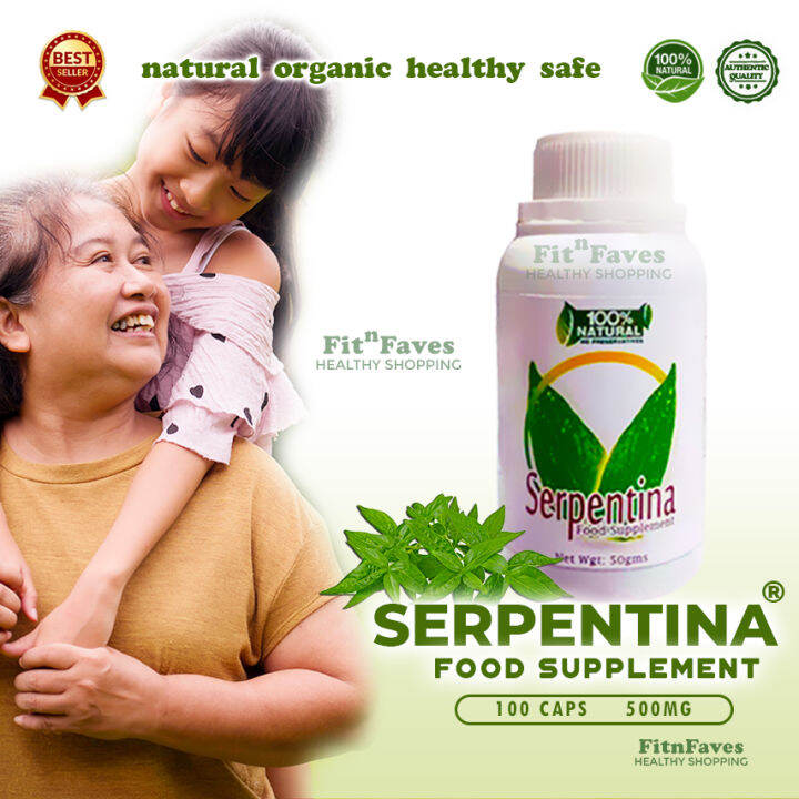 Serpentina Herbal Capsule Original 500mg 100s Natural Safe Supplement ...