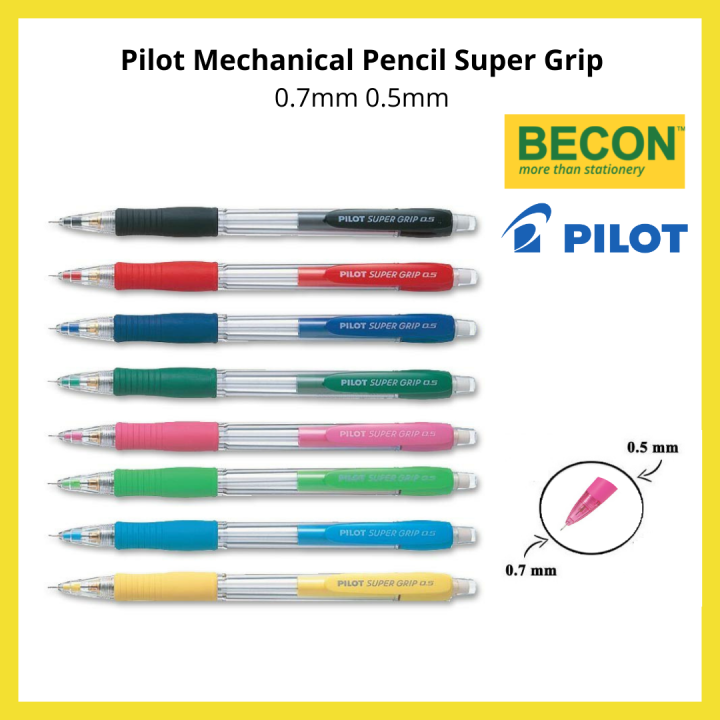 Pilot Mechanical Pencil Super Grip 0.5mm 0.7mm H185 H187 | Lazada