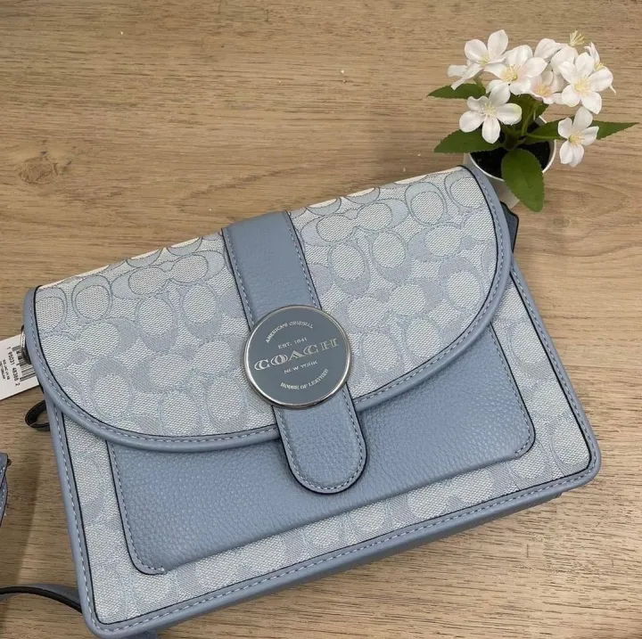 Coach Lonnie Crossbody In Signature Jacquard C8307 - Marble Blue ...