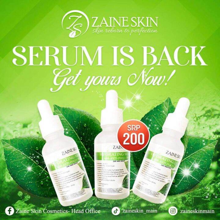 Zaine Skin Original Hydrating Serum with anti-pollution | Lazada PH
