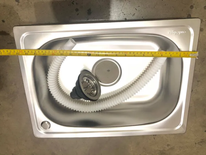CHICAGO UD 14X20 NEW CF 703# STAINLESS KITCHEN SINK WITH 1 SET 4 1/2 ...