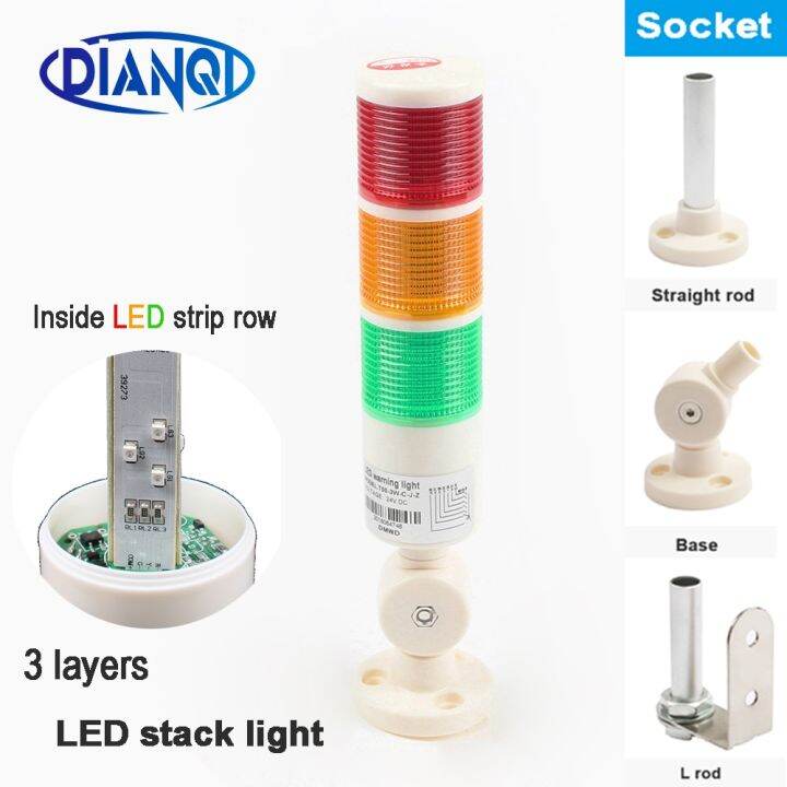 Industrial Signal Tower Safety Stack Alarm Light Lamp Led Red Green Yellow Lamp Led Plastic 3 ...