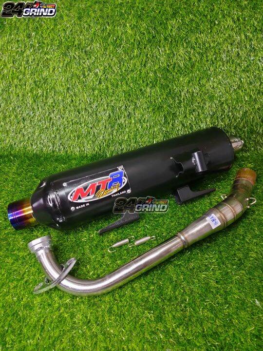MT8 PIPE YAMAHA NMAX 155 V1 TITANIUM TIP BIG ELBOW ORIG THAILAND ...