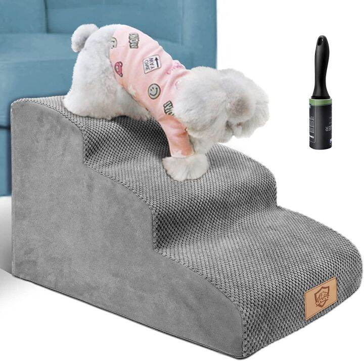 Topmart 3 Tiers Foam Dog RampsSteps,Non-Slip Dog Steps,Extra Wide Deep ...
