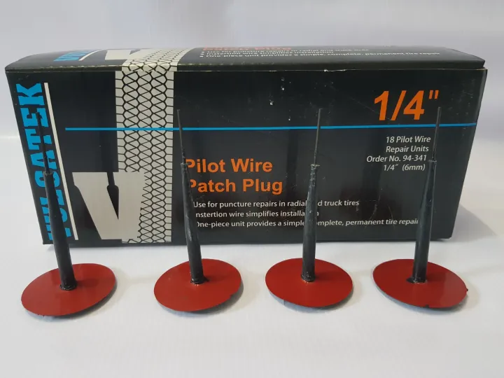 Pilot Wire Patch Plug 1/4นิ้ว (1 กล่อง 18 ดอก) แผ่นปะยางดอกเห็ด Pilot ...