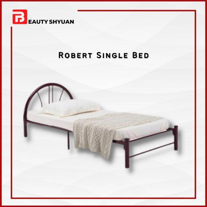 ROBERT Single Bed Frame Katil Divan Single Mattress Katil Besi Single ...