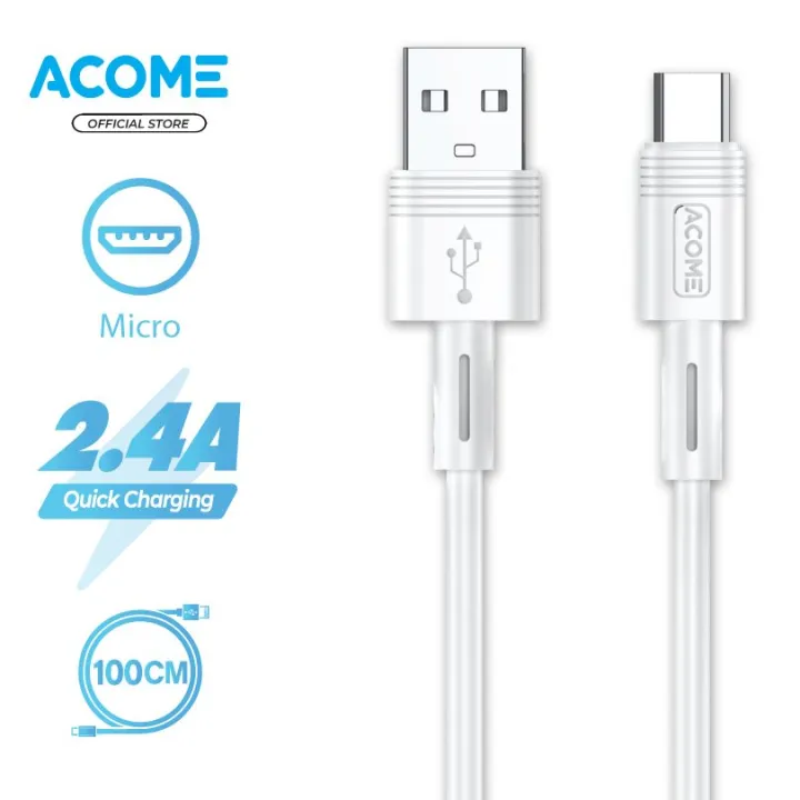 Micro Data Cable 2.4A Fast Charging Cable ADM-010 100cm 12 Months ...