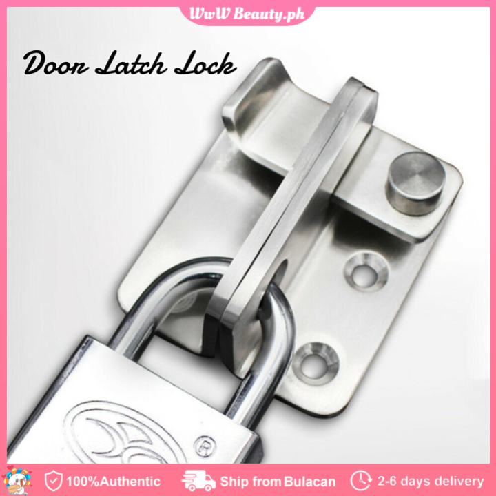 Stainless Steel Door Hasp Latch Lock Safety Padlock THICKEN Clasp Anti ...