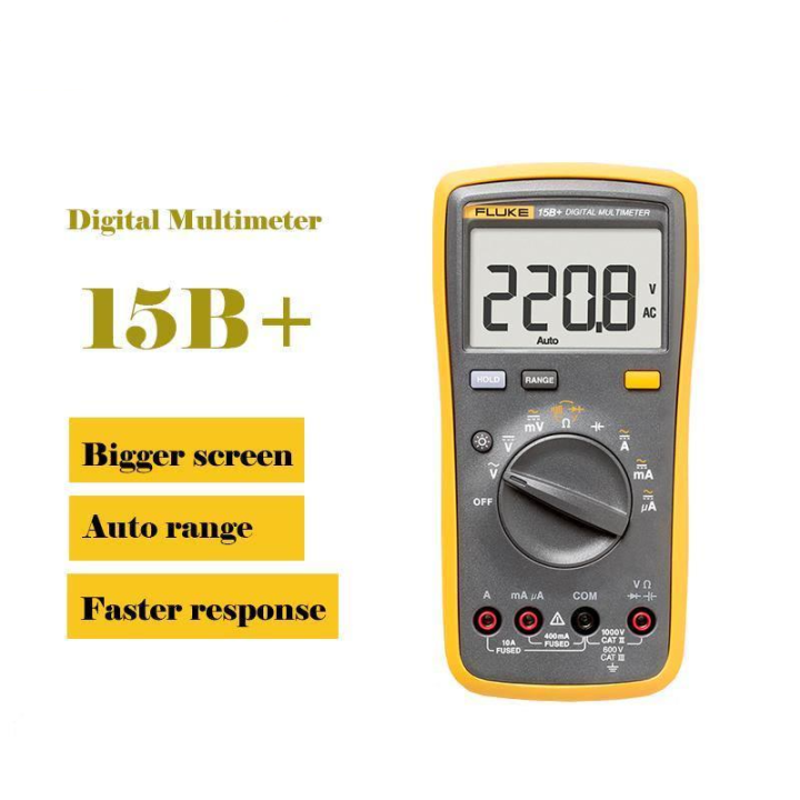 FLUKE 15B+ Handheld Universal Digital Multimeter Voltmeter Ammeter ...
