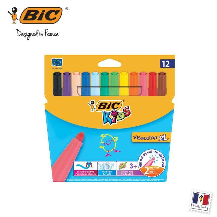 BIC Kids Visacolor Coloring Felt Pens 12 colors | Lazada PH