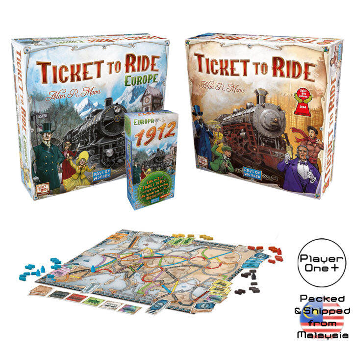 Ticket To Ride US & Europe Edition Board Game Card Games Fun Family ...