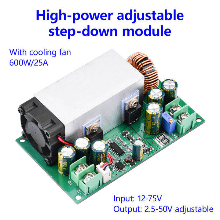 DC-DC Buck Converter Step Down Module DC 12V-75V to 5-48V 25A ...