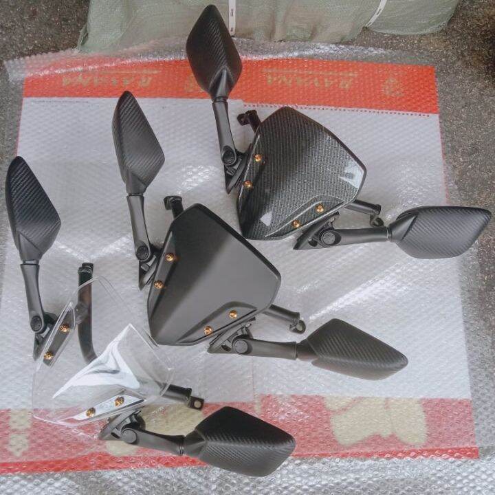 SMASH110/SMASH 115 SET SIDE MIRROR with VISOR and BRACKET | Lazada PH