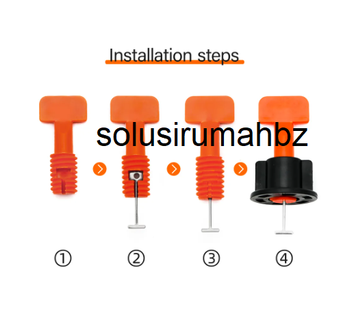 50PCS SPACER ALAT PERATA PASANG KERAMIK TIPE PUTAR PIN BISA DIBUKA PAK ...