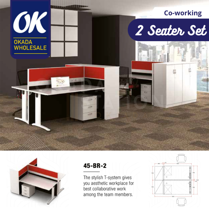 OKADA 45BR2 Office Idea Design / Office Table with Drawer / Meja ...