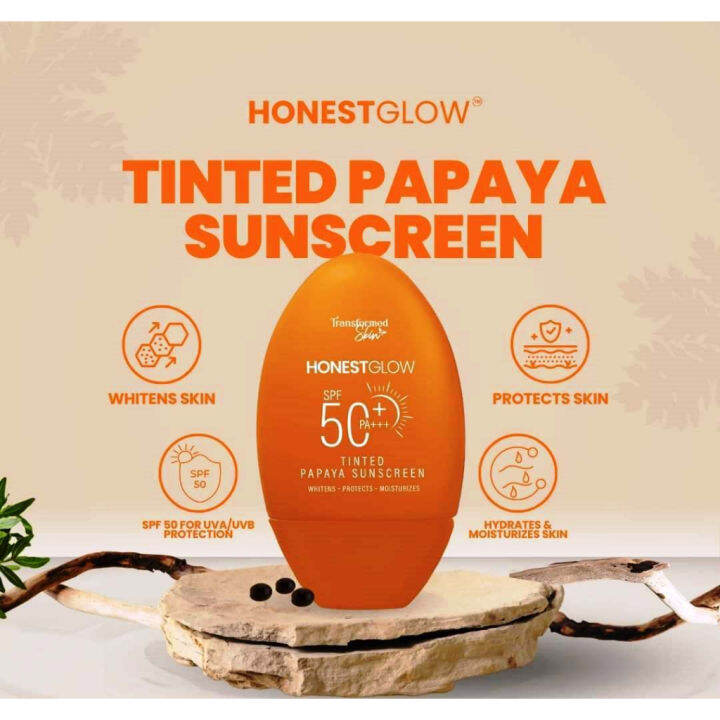 HONEST GLOW Fresh Night Cream and Tinted Sunscreen SPF 50 PA+++ 50g ...