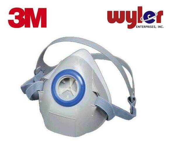 Original 3M 7702 Half Facepiece Respirator Safety Breathing Silicone Mask (Mask Only) PPE Safety ...