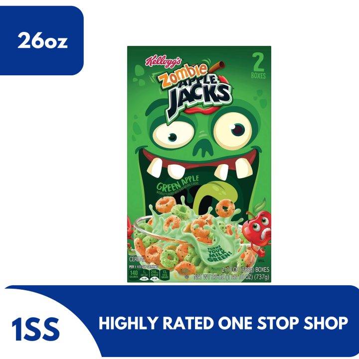 Kellogg's Zombie Green Apple Cereal, 26oz (Exp June 2, 2024) | Lazada PH