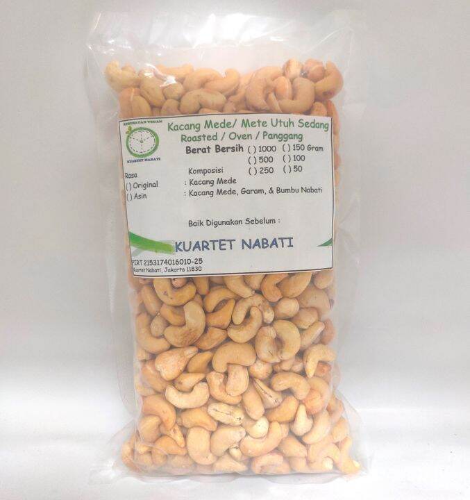 1000gr Roasted Kacang Mede Utuh Size Sedang / Super - Mete Sulawesi ...