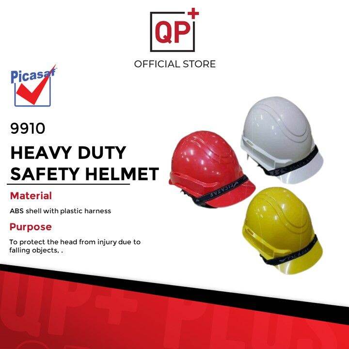 PICASAF SAFETY HELMET HEAVY DUTY HELMET TOPI KESELAMATAN Model : 9910 ...