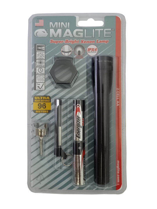 MagLite Mini 2 AA Flashlight Black | Lazada PH