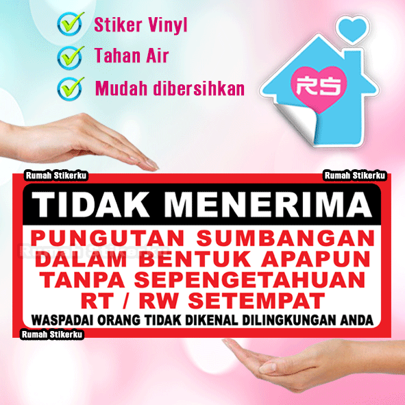 Stiker Tidak menerima pungutan sumbangan | Lazada Indonesia