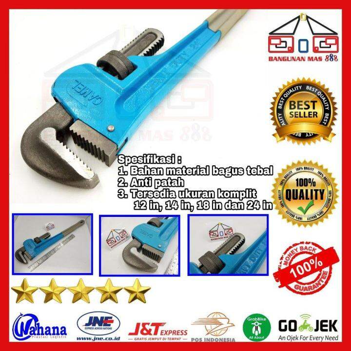 KUNCI PIPA 12 INCH GAGANG KARET - KUNCI LEDENG - KUNCI PAM - KUNCI ...