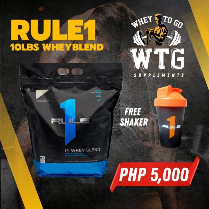 Rule 1 R1 Whey Blend 10lbs + Free shaker | Lazada PH