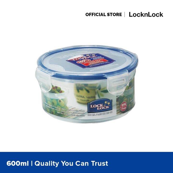 LocknLock Classic Airtight Round Food Container 600ML HPL933 | Lazada PH