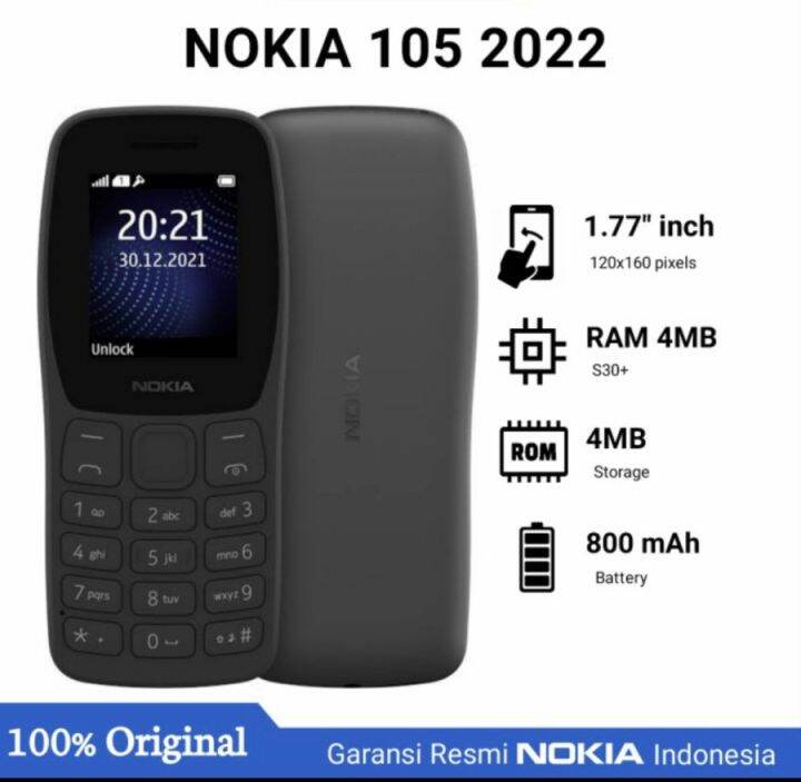Nokia 105 2022 Simba Garansi Resmi | Lazada Indonesia