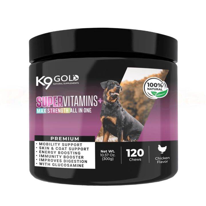 Multivitamins SUPERVITAMINS+ Immune Booster ( K9 - Gold MADE IN USA ...