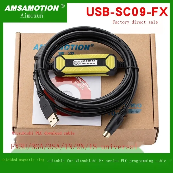 2022 Free shipping ﹍∈ Suitable for Mitsubishi PLC programming cable USB communication download ...