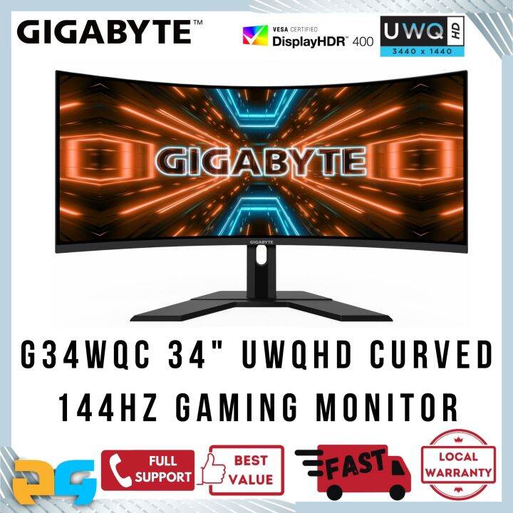 Gigabyte G34WQC 34inch 1440p UWQHD VA Curved Gaming Monitor | Lazada ...