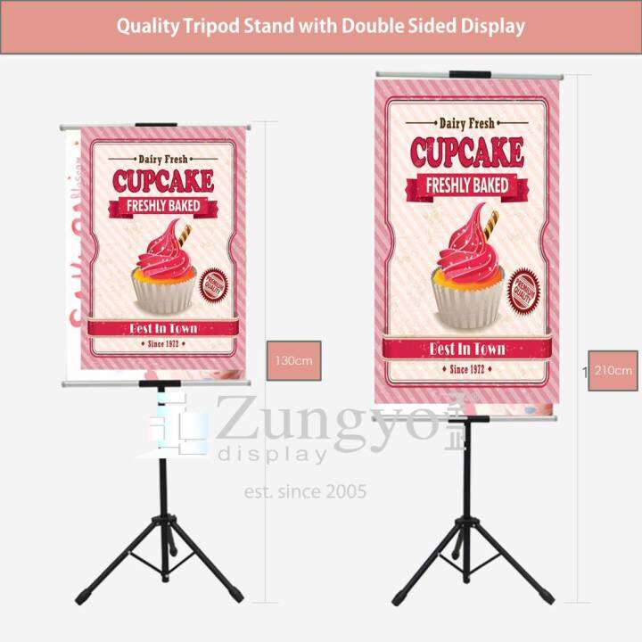Banner Bunting Poster Stand Adjustable size with double sided clip ...
