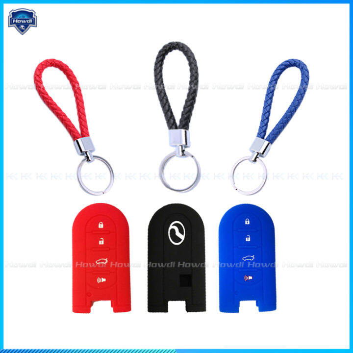 Silicone key cover for Perodua Bezza MYVI key Keyless with Leather ...