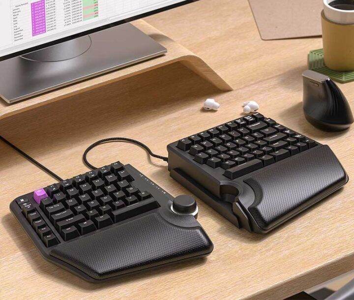 Cloud Nine ErgoTKL C959 ergonomic split RGB magic color mechanical ...