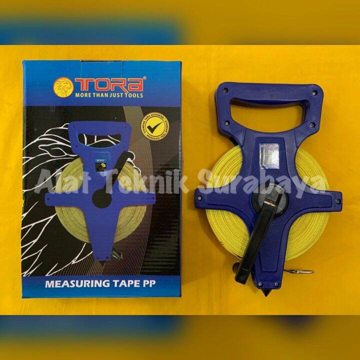 METERAN ROLL FIBER TORA 50 M METER / MEASURING TAPE ROL PP METER ...