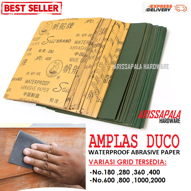 Amplas Duco Amplas Kertas Waterproof Lembaran Ampelas Cat Kayu Besi ...