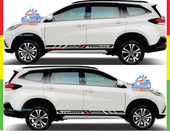 stiker sticker mobil daihatsu new terios toyota rush body minimalist cutting stiker | Lazada ...