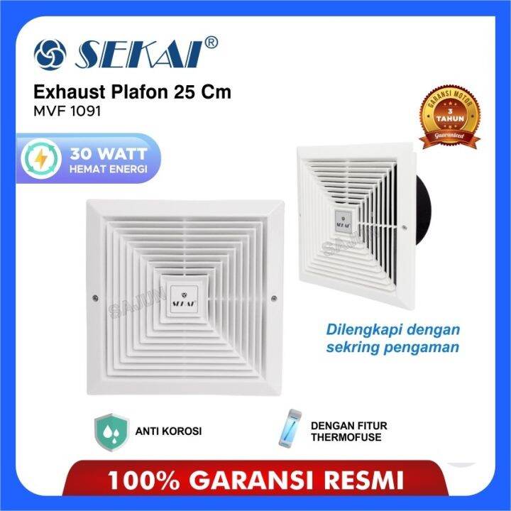 Sekai Exhaust Plafon / Ceiling Cerobong MVF 1091 ukuran 10 inci 25cm | Lazada Indonesia
