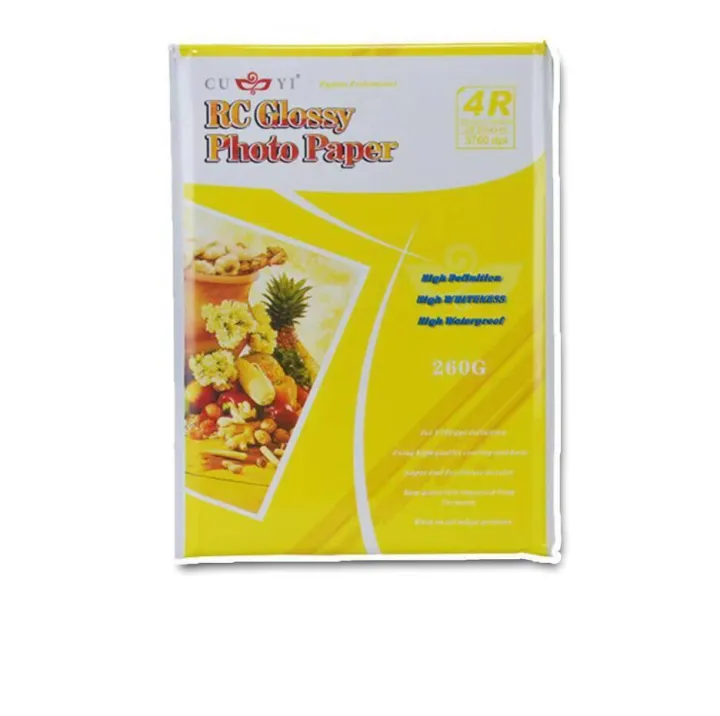2 Packs CUYI RC High Glossy Photo Paper 4R Size 20 Sheets / Pack ...