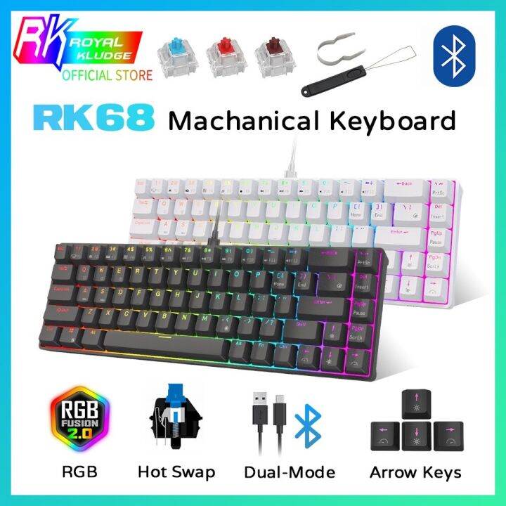 Royal Kludge RK61 RK68 RK84 G68 RK คีย์บอร์ดแบบกลไกโหมดบลูทูธคู่ไร้สาย ...