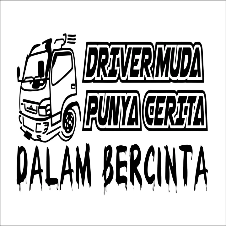 Cutting Sticker Stiker DRIVER MUDA muda Motor Scoopy Vespa Mio fino ...