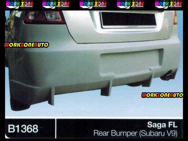 B1368 Proton Saga FL Fiber Rear Bumper (Subaru V9) Body kit Bodykit ...