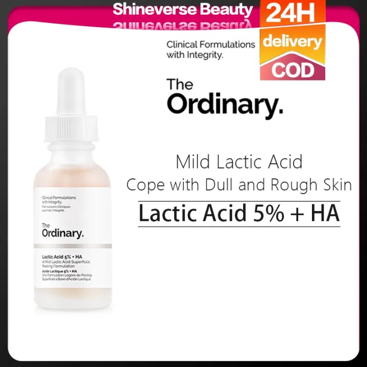 The Ordinary Lactic Acid 5% + HA A mild lactic acid superficial peeling ...