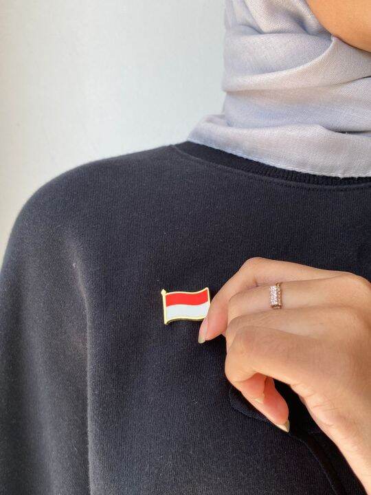 PIN BROS BENDERA INDONESIA Aksesoris HUT RI Dirgahayu 17 Agustus ...