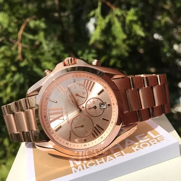 MICHAEL KORS MK5503 Bradshaw Chronograph Rose Gold-tone for Men Watch ...