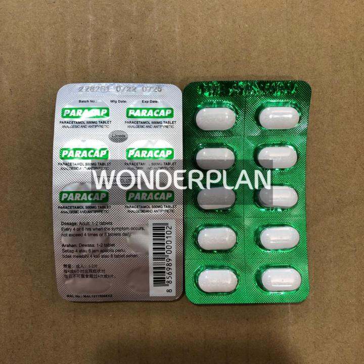 Wonder Plan Paracap Paracetamol 500mg Tablet 10s 1 Strip | Lazada