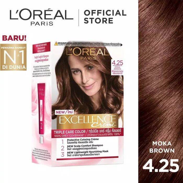 L'Oreal Paris Excellence Creme Hair Color 4.25 | Lazada Indonesia